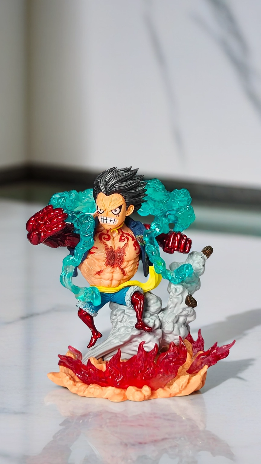 Monkey D. Luffy Gear Fourth Action Figure with Explosive Fire & Haki E ...